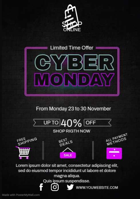 Copy of Cyber Monday Offer | PosterMyWall