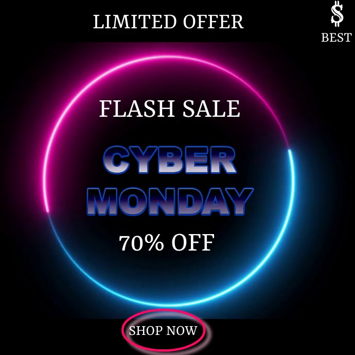 Cyber monday sale Template | PosterMyWall