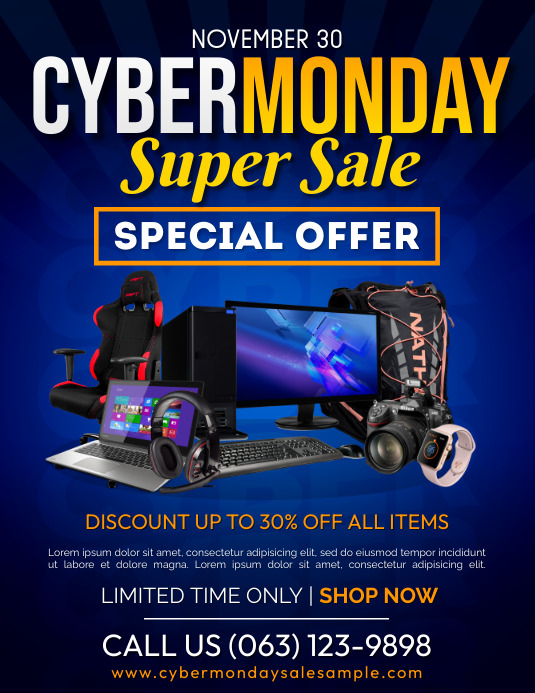 Cyber Monday Sale Template | PosterMyWall