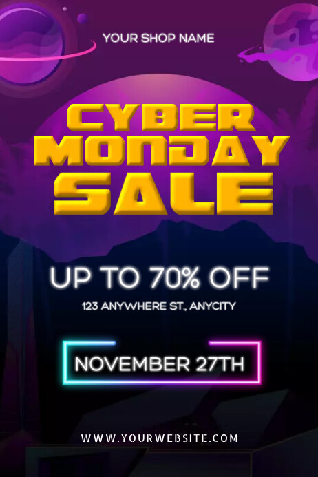 Cyber Monday Sale Template | PosterMyWall