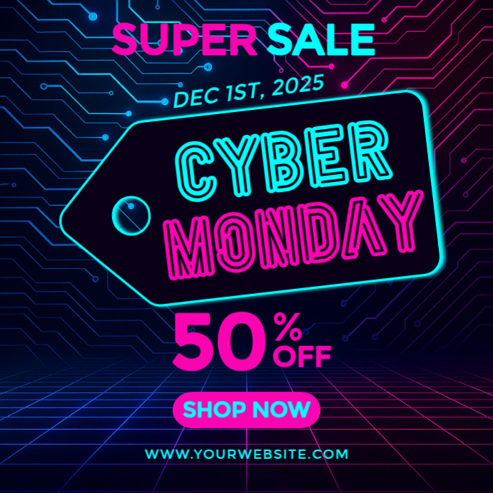 Cyber Monday Sale Template | PosterMyWall