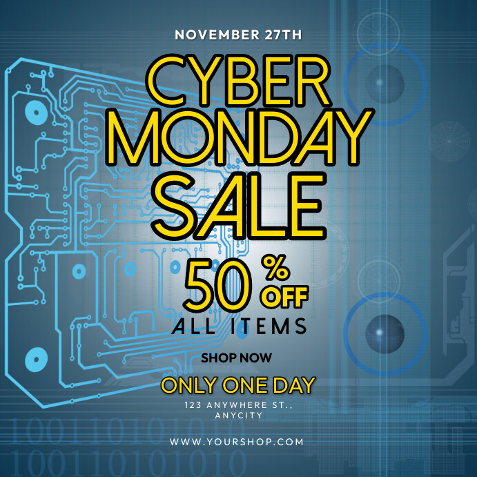 Cyber Monday Sale Template | PosterMyWall