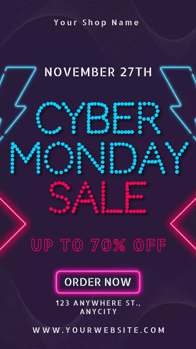 Cyber Monday Sale Template | PosterMyWall