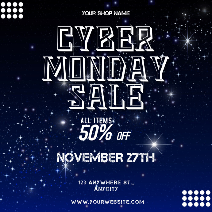 Cyber Monday Sale Template | PosterMyWall