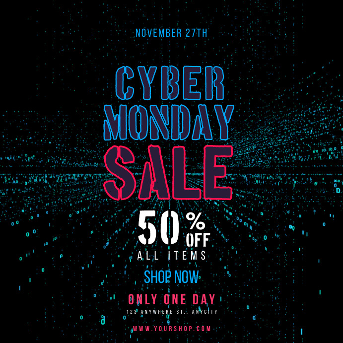 Cyber Monday Sale Template | PosterMyWall