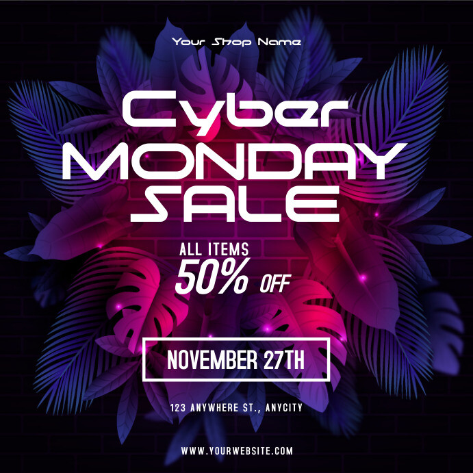 Cyber Monday Sale Template | PosterMyWall