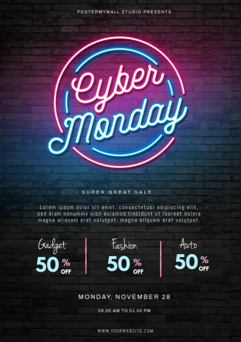 Cyber Monday Templates | PosterMyWall