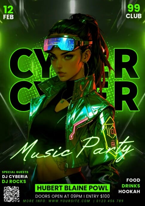 Copy of Cyber Music Party | PosterMyWall