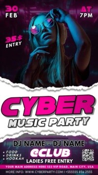 Cyber Music Party Template | PosterMyWall