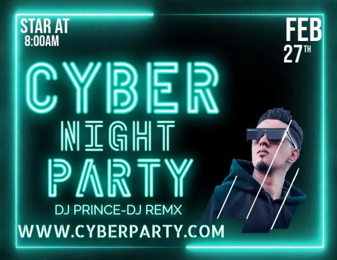 cyber night party Template | PosterMyWall
