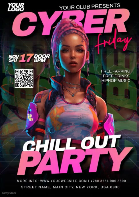 Cyber Party Template | PosterMyWall