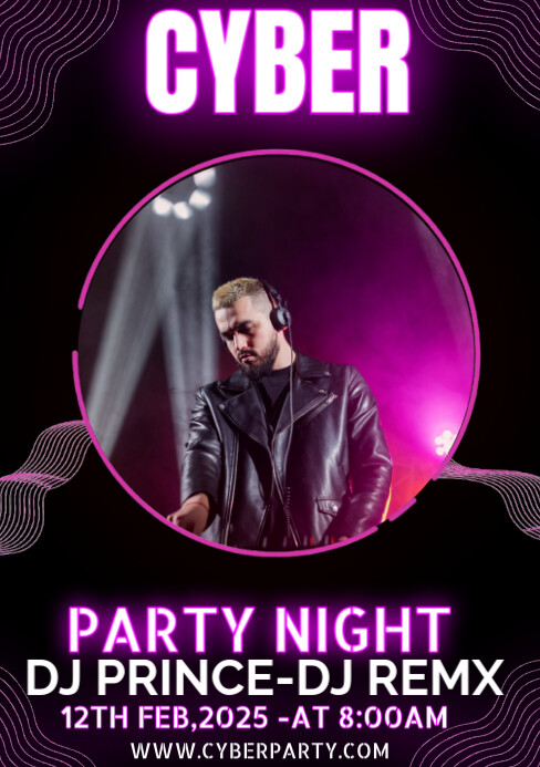 Cyber Party Night Template | PosterMyWall