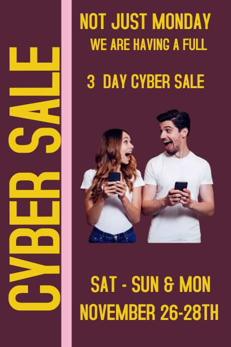 CYBER SALE POSTER Template | PosterMyWall