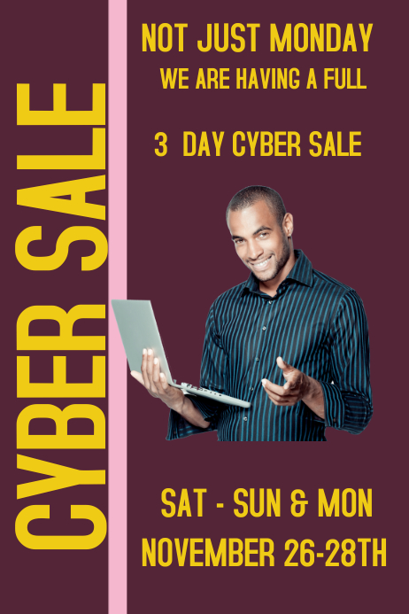 CYBER SALE POSTER Template | PosterMyWall