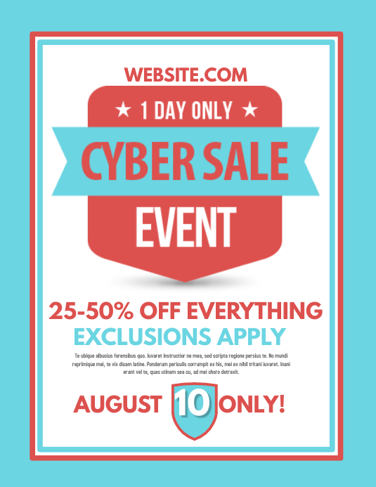 Cyber Sale Template | PosterMyWall