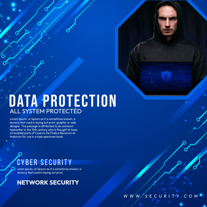 Cyber security flyer template | PosterMyWall