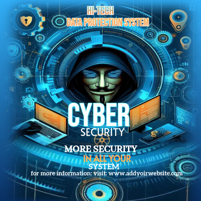 Modèle Cyber security information poster design | PosterMyWall