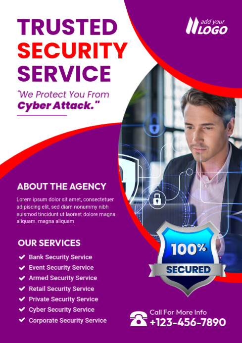 Cyber Security Service Flyer Template | PosterMyWall