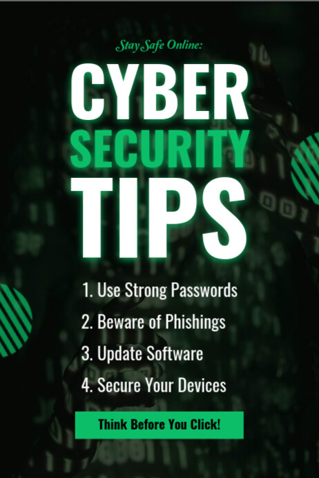 Copy of Cyber Security Tips Poster | PosterMyWall