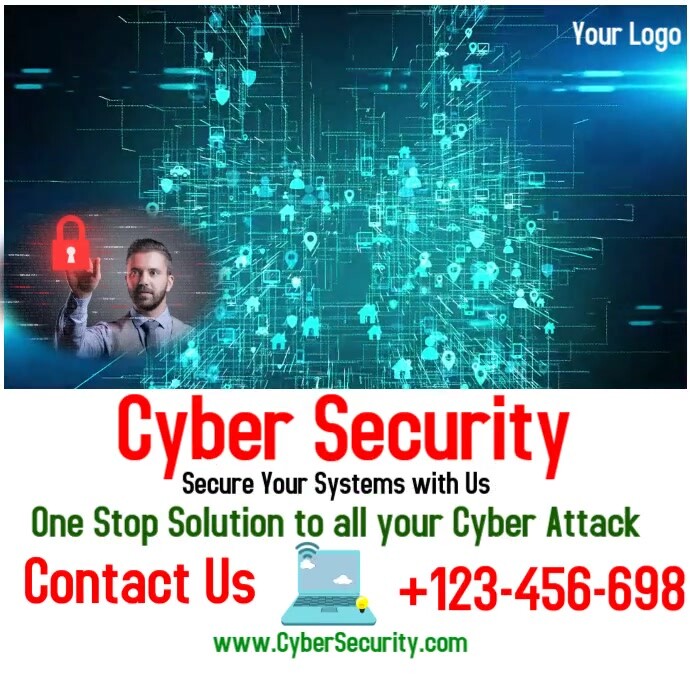 Cyber Security Video Ads Template | PosterMyWall