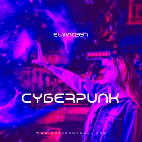 Cyber CD Album/Mixtape Cover Design Template | PosterMyWall