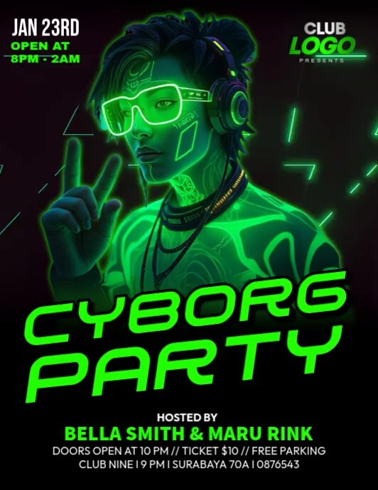 Copy of Cyborg Club Party | PosterMyWall