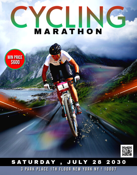 Sjabloon Cycling Flyer | PosterMyWall