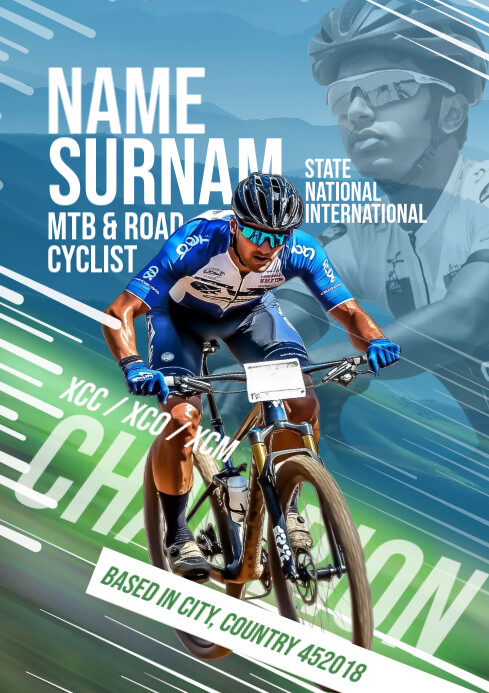 Copy of Cyclist Front Cover Poster Template | PosterMyWall