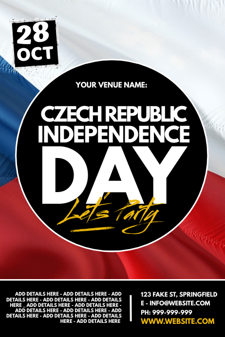 Copy of Czech Republic Independence Day Poster | PosterMyWall