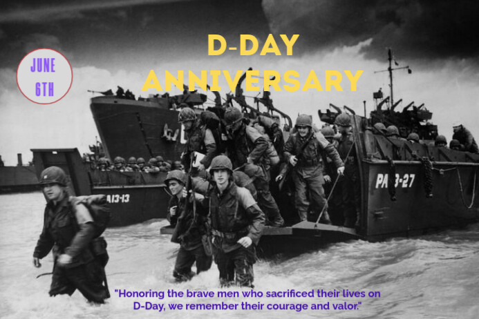 D- day anniversary Template | PosterMyWall