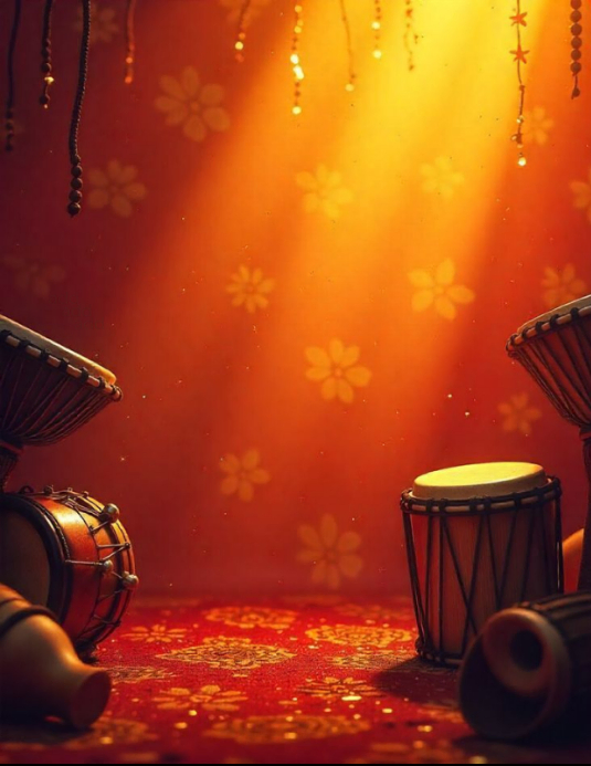 Copy of 3d Indian Traditional Drums Festival Background Flyer (us ...