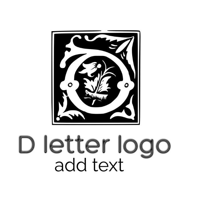 D letter logo design template. | PosterMyWall