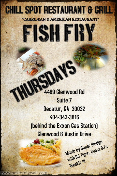 Chill Spot Restaurant Fish Fry Thursday | PosterMyWall