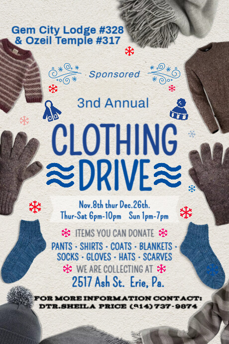 Volunteer Day Clothing Drive Camp Template | PosterMyWall