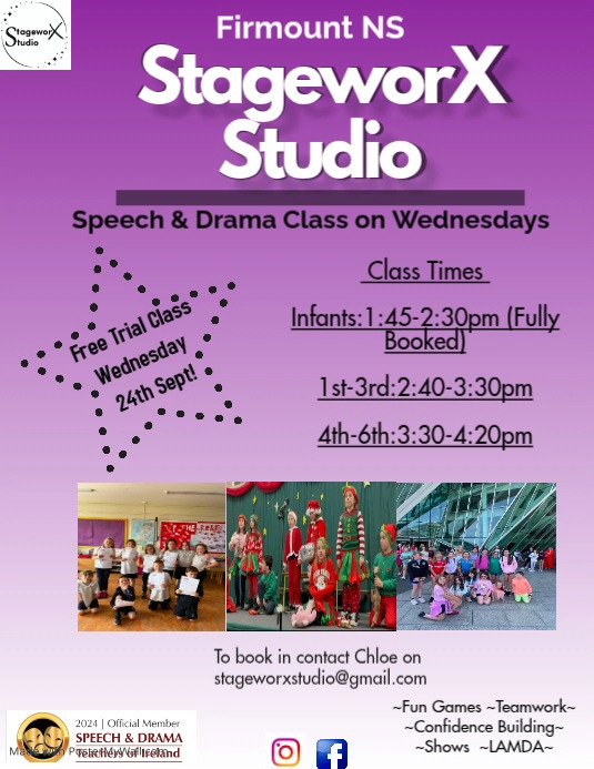 Dramatics Classes Online Course Flyer | PosterMyWall