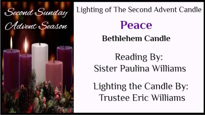Copy of Second Sunday of Advent Peace Candle Title Page | PosterMyWall