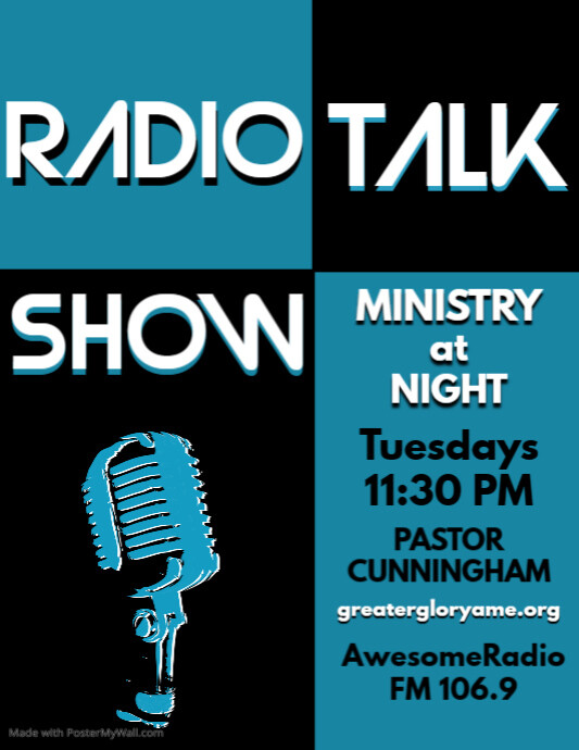 Copy of radio talk show flyer design template | PosterMyWall