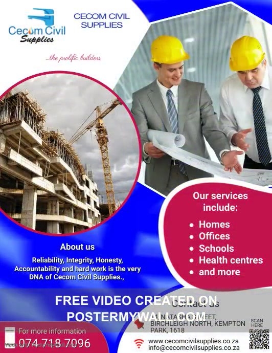 CONSTRUCTION COMPANY AD | PosterMyWall