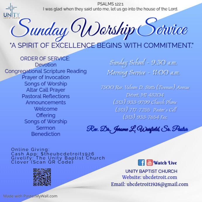 Sunday Service Ad | PosterMyWall
