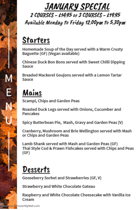 Menu Instagram Story | PosterMyWall