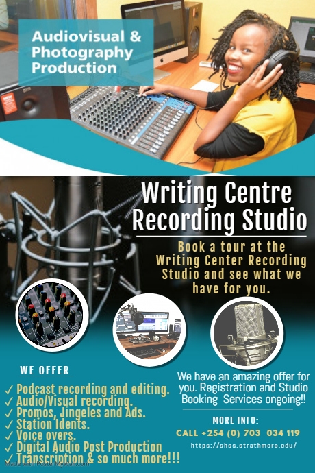 Copy of Writing Centre Recording Studio Flyer | PosterMyWall