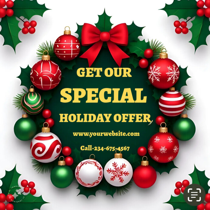 Copy of Special Holiday Offers Ads Instagram post template | PosterMyWall