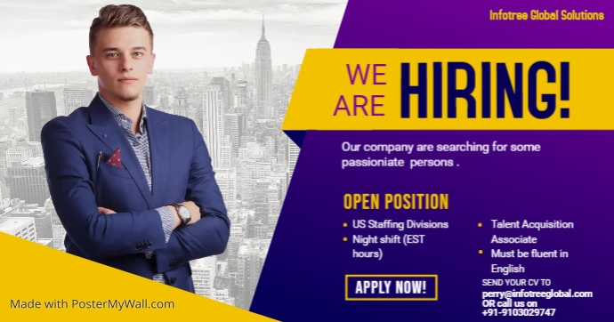 Hiring Banner Ad Design Template | PosterMyWall