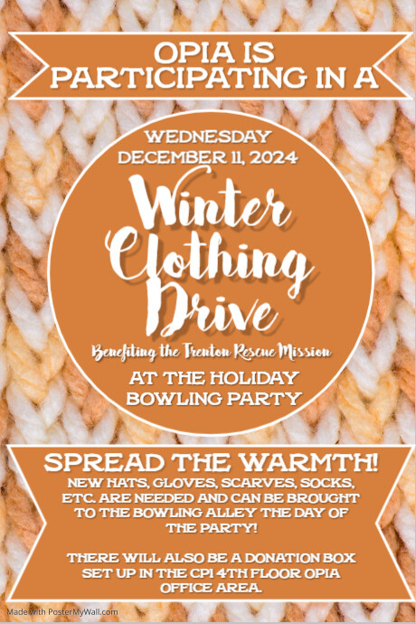 Winter Clothing Drive Poster Template | PosterMyWall