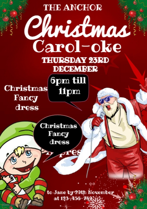 Copy of Christmas Carol-oke Party Invitation | PosterMyWall