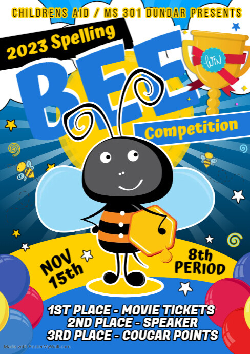 SPELLING BEE POSTER | PosterMyWall