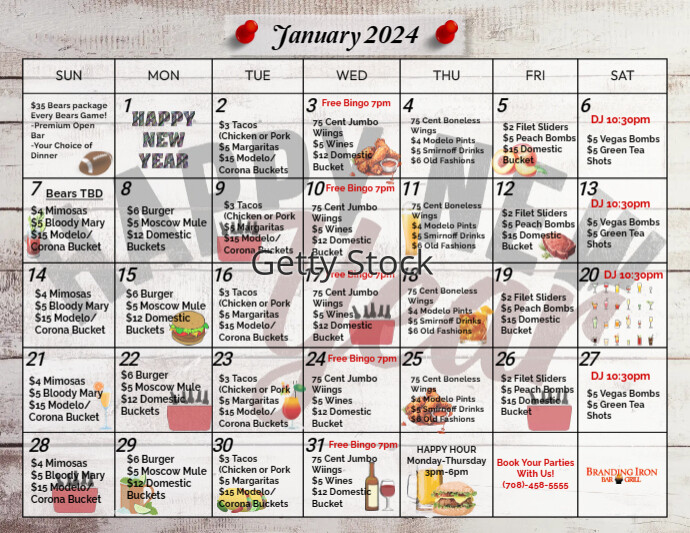 January 2024 calendar planner | PosterMyWall