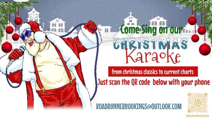 Copy of Christmas Party Santa Sing Snow Falling Video | PosterMyWall