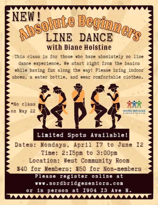 Absolute Beginners Line Dance | PosterMyWall