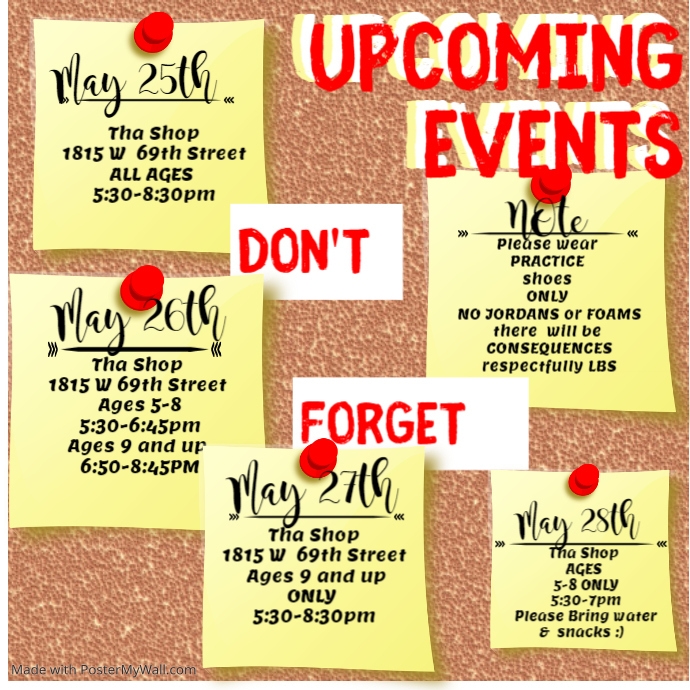 Copy of Upcoming Events | PosterMyWall